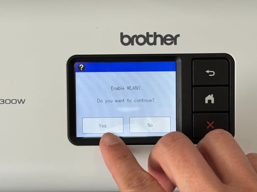 How to connect the Brother document scanner to a computer